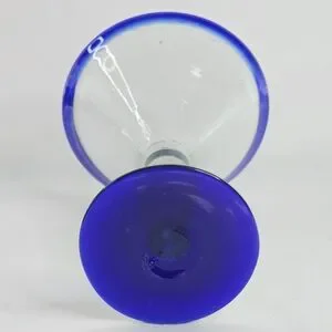 Aztecas Design | Dining | Aztecas Design Mexican Hand Blown Blue Rim ...